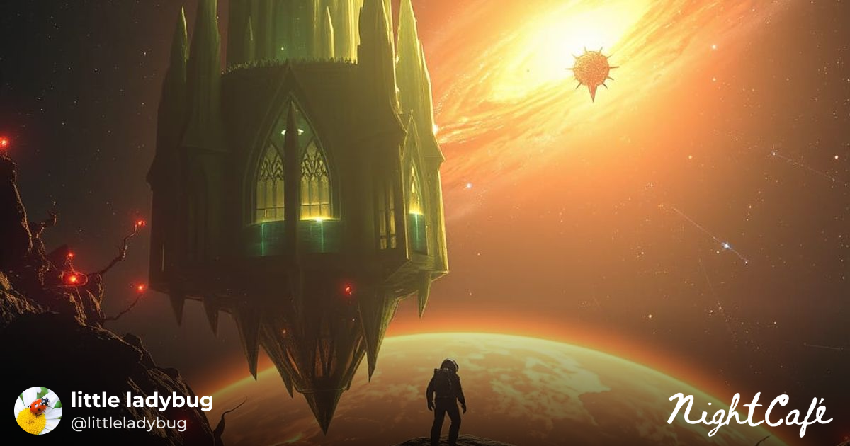 Epic Crystal Cathedral in Deep Space - AI Art