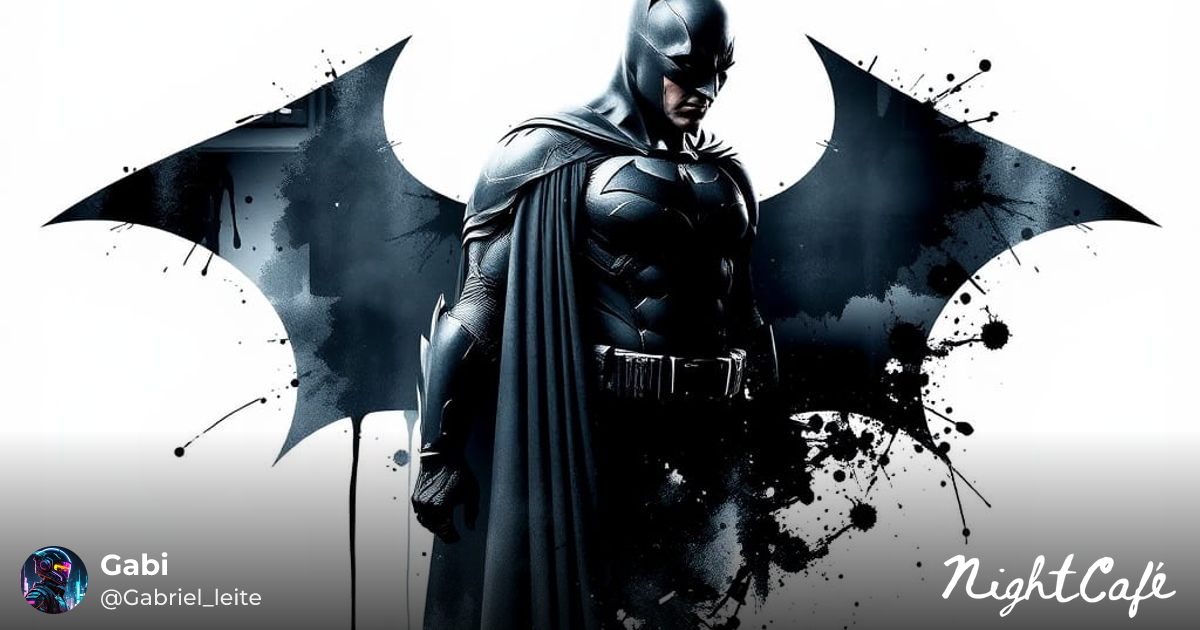 Double exposure in Ink Splatter Art style of the Batman character from ...