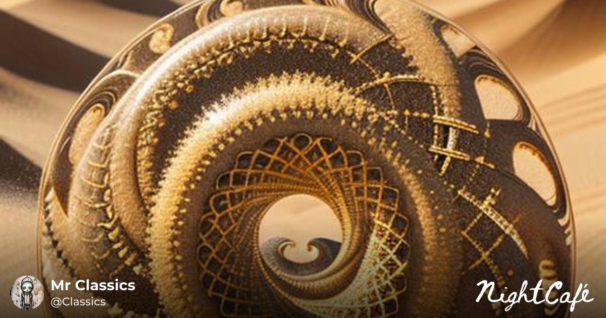 Magical Sand Creature Dissolving into Swirl of San... - AI Art