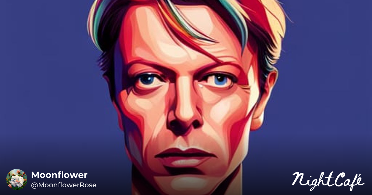 Hyperrealistic David Bowie Portrait in Splash Art ... - AI Art
