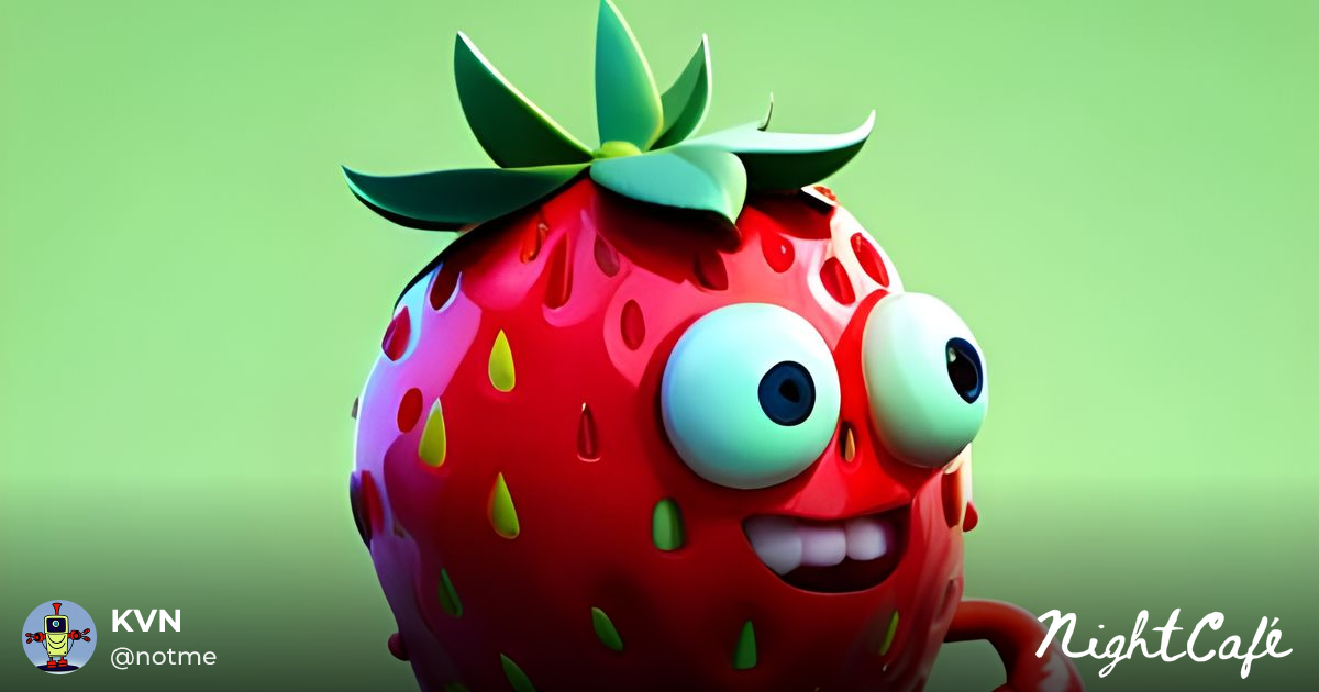 Strawberry - Cosmic Strawberry Concept Art in Synthwave Styl...