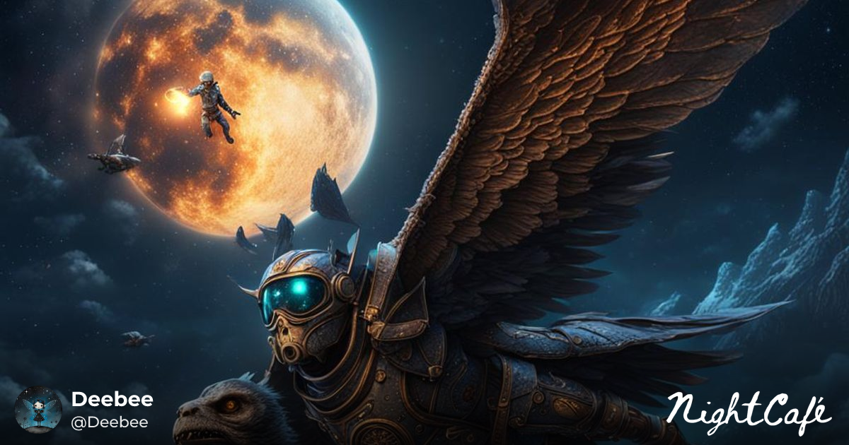 Flying thingy majingy - Zeke Yeager Soaring in Night Sky Di...