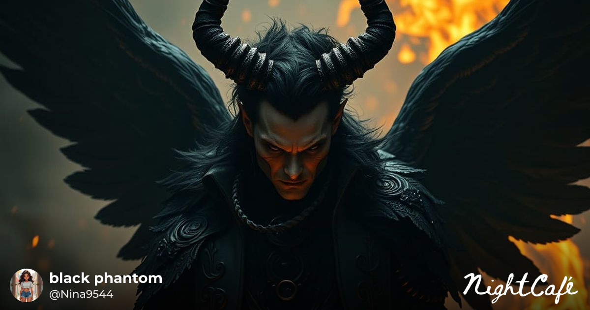 Lucifer - Dark Fantasy Lucifer in Flames and Shadow