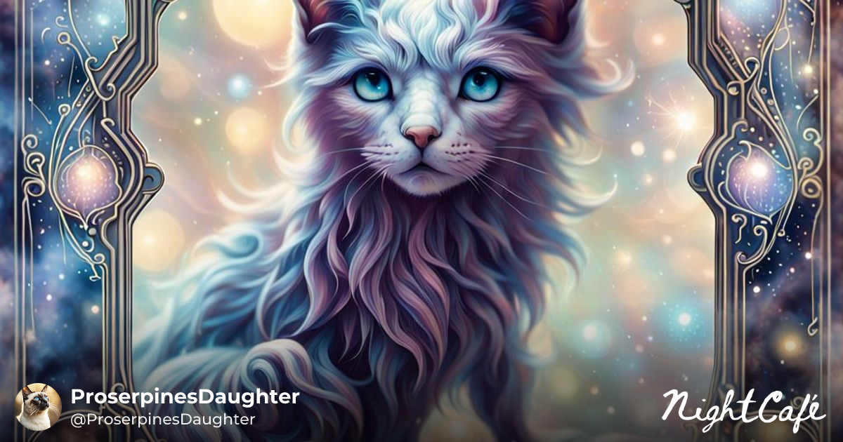 Elemental Cat: Air - Dreamcore Astral Cat in Soft Focus