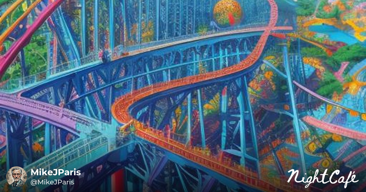 Endless Coaster (colored pencil sketch)