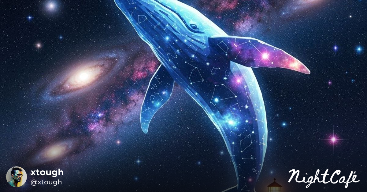 celestial whale 2 - Celestial Whale Breaching Starry Sea: Lo...