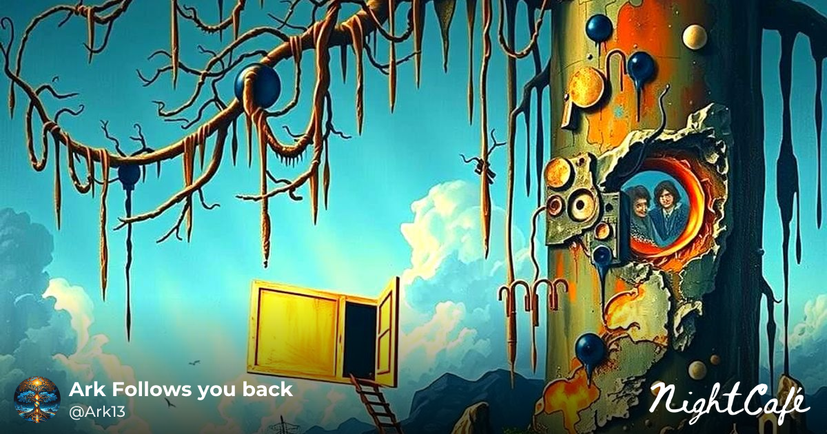 A floating door in the sky, wide open and leading to who knows where ...