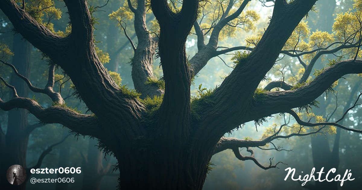 Tree - Suffering Tree in Hollow Forest: Matte Painting
