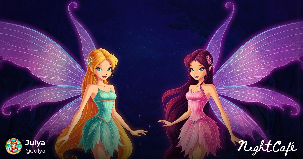 wonderful iridescent and neon fairies