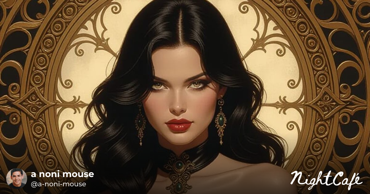 Druuna portrayed like a Baroque heroine, dramatic lighting, soft skin tones, ornate background ...