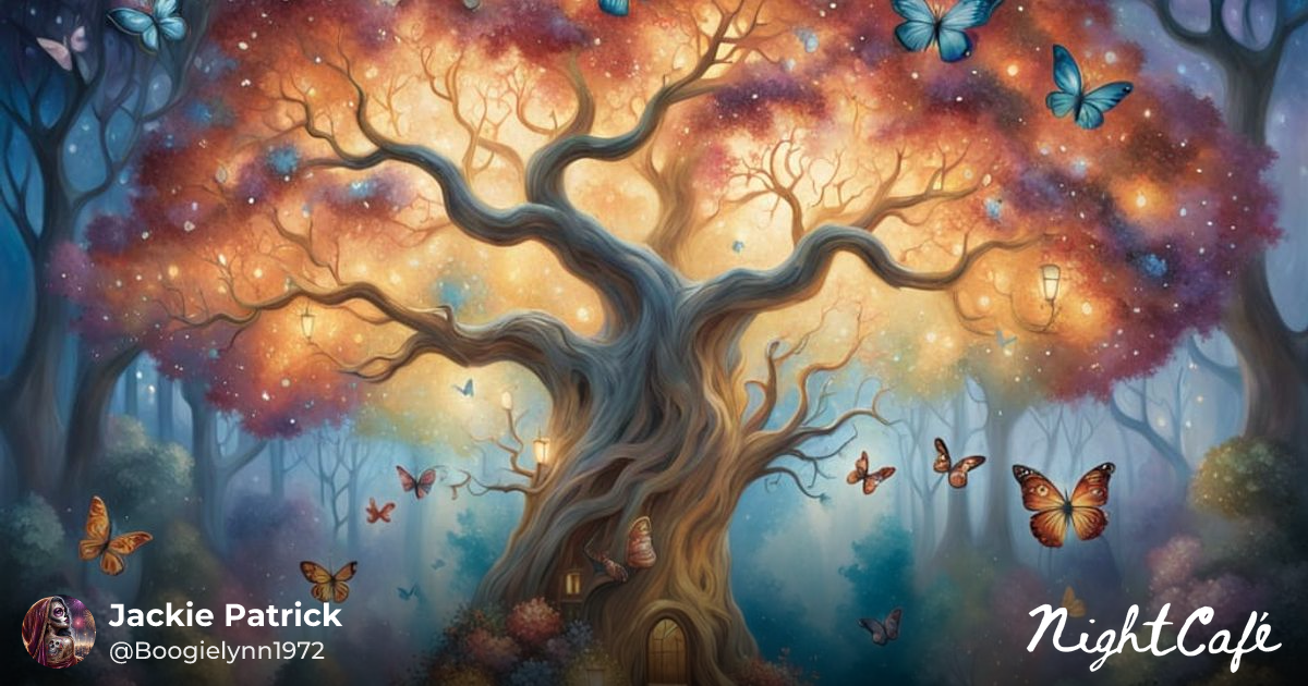 Ethereal Fantasy Floral Forest with Arabesque Stru... - AI Art