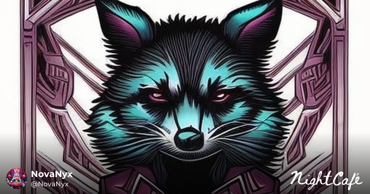 raccoon - Psychedelic Raccoon Comic Book Art