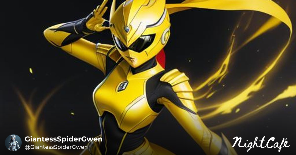 Female Yellow Power Ranger - Anime-Style Yellow Power Ranger...
