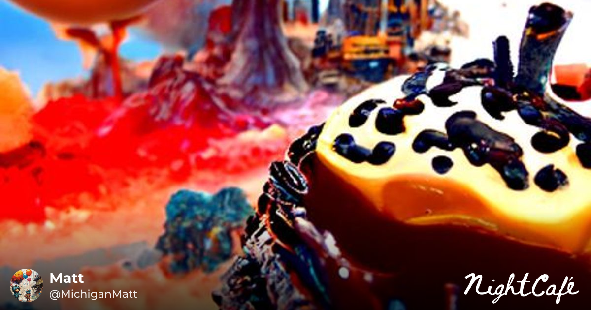 food landscape IHOPWORLD - Cakepunk Astronaut in Alien Donut...