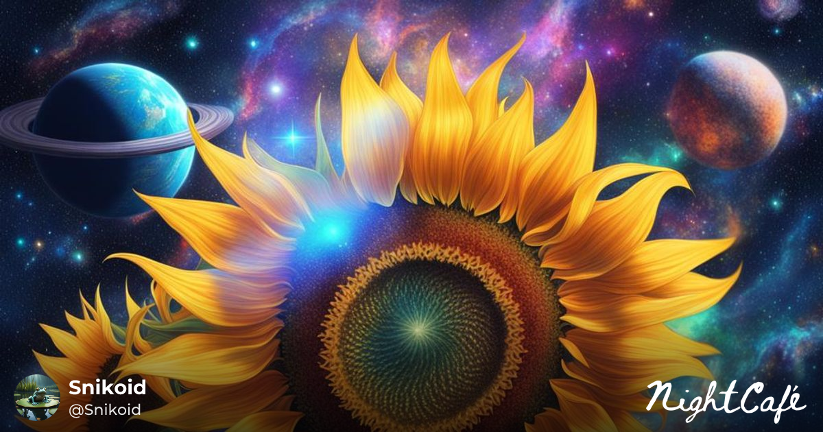 Sunflowers in space - Cosmic Sunflowers: Holographic Astral ...