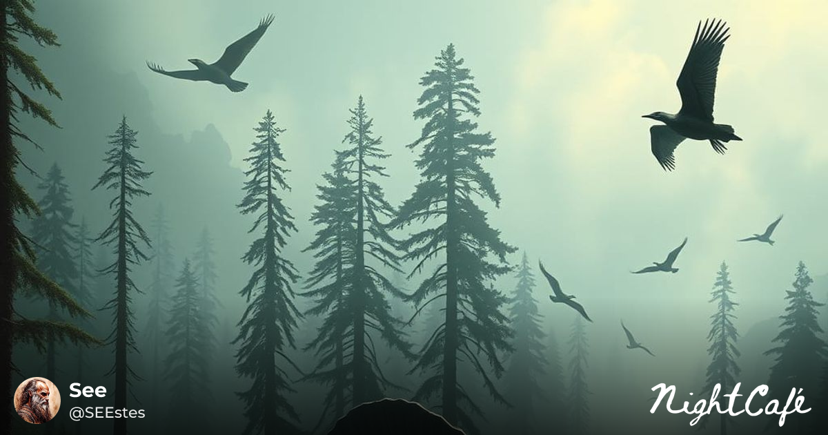 Spinosaurus in Prehistoric Swamp, Dark Fantasy Sty... - AI Art