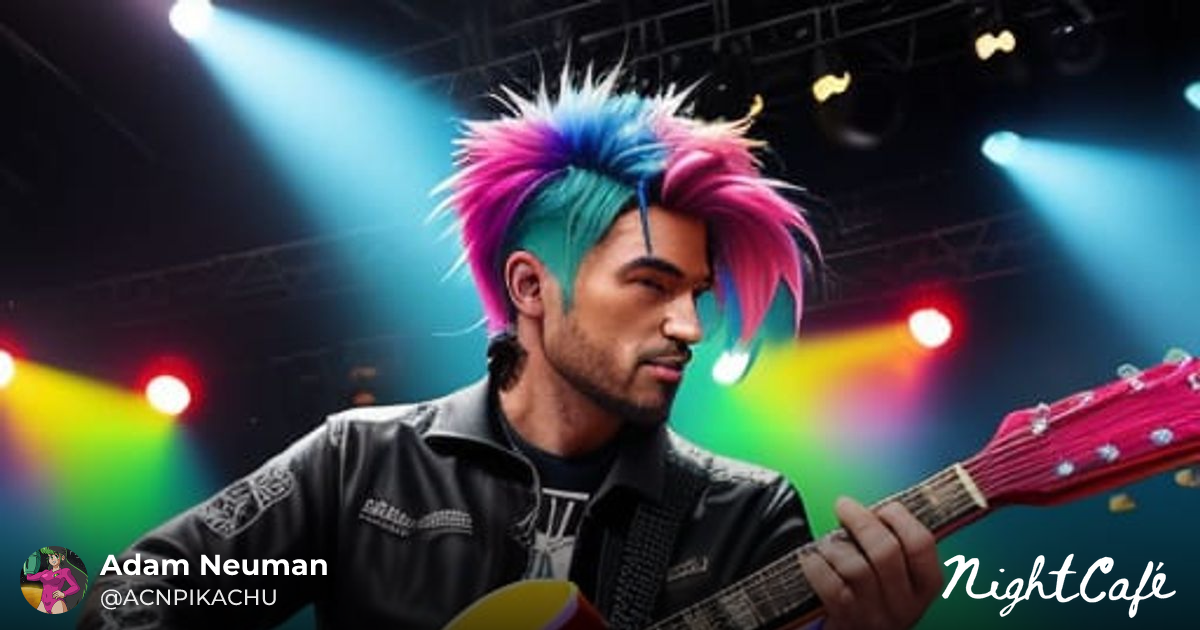 Kidd Video Rockstar Stage Performance in Cartoon S... - AI Art