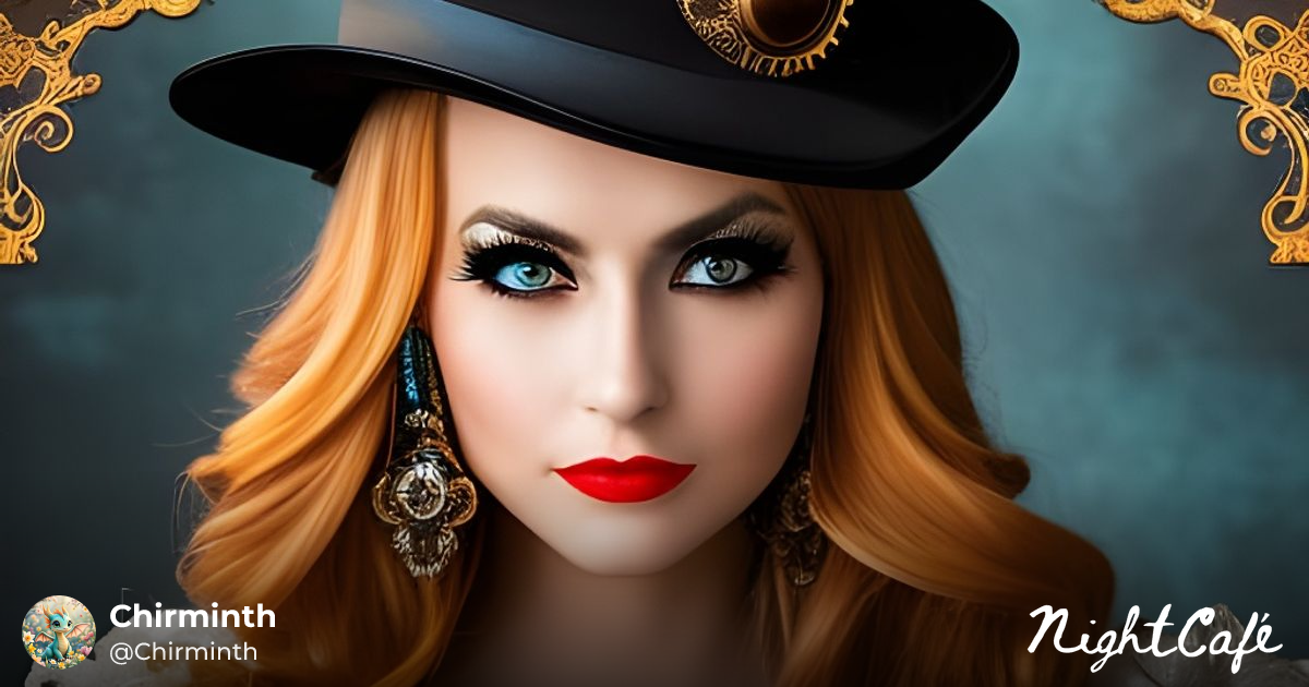 steampunk lady - Elegant Steampunk Woman in Rococo Style