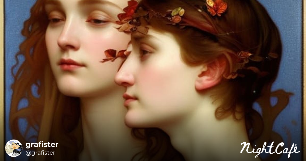 brother and sister - Psyche and Cupid Double Portrait by Wat...