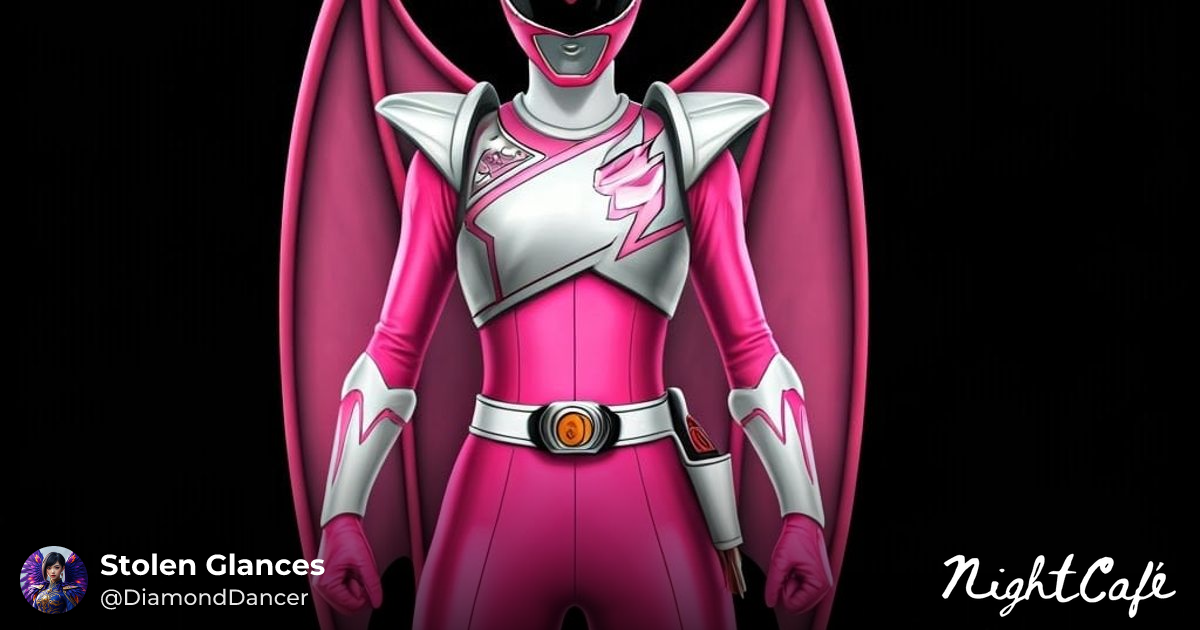 Power Ranger pterodactyl costume Vibrant pink with white and silver ...