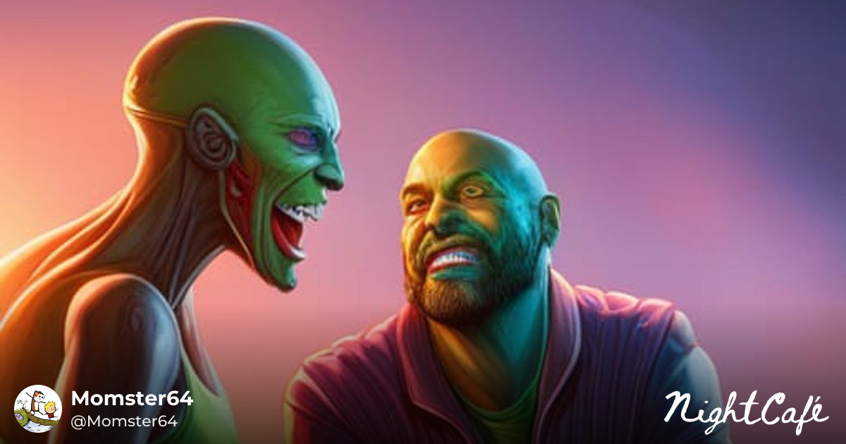 Drax and Mantis Laughing: Hyperrealistic Salad Sce... - AI Art
