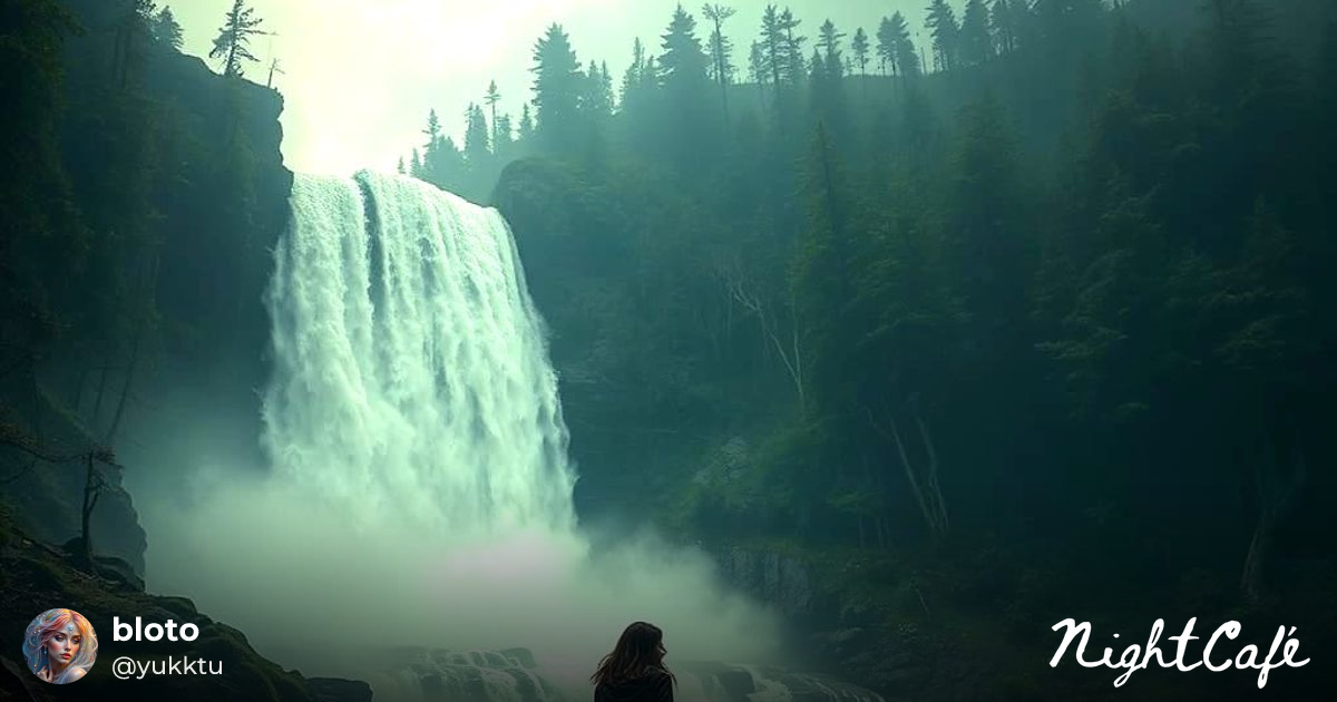 Waterfall horror - Ominous Waterfall Scene in Biomechanical ...