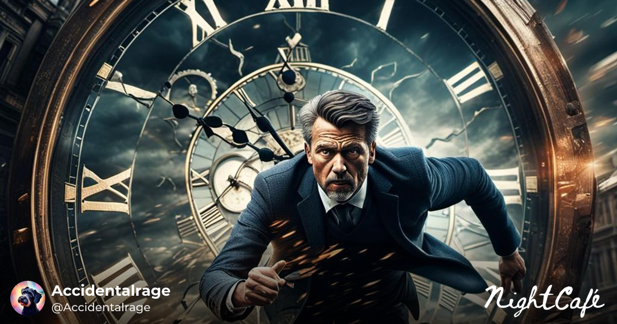 Time waits for no man - Man Chasing Time: A Photorealistic D...