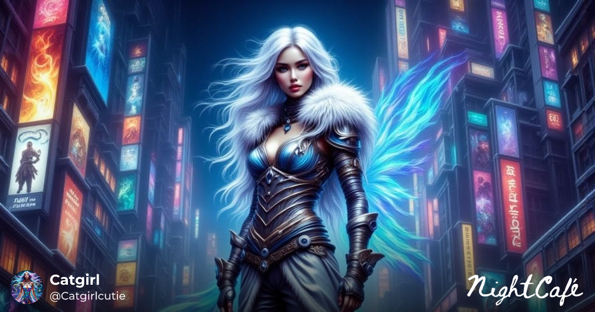 **Inuit Ice Vampire**: An Inuit figure with piercing blue eyes and spiky silver hair. They wear ...