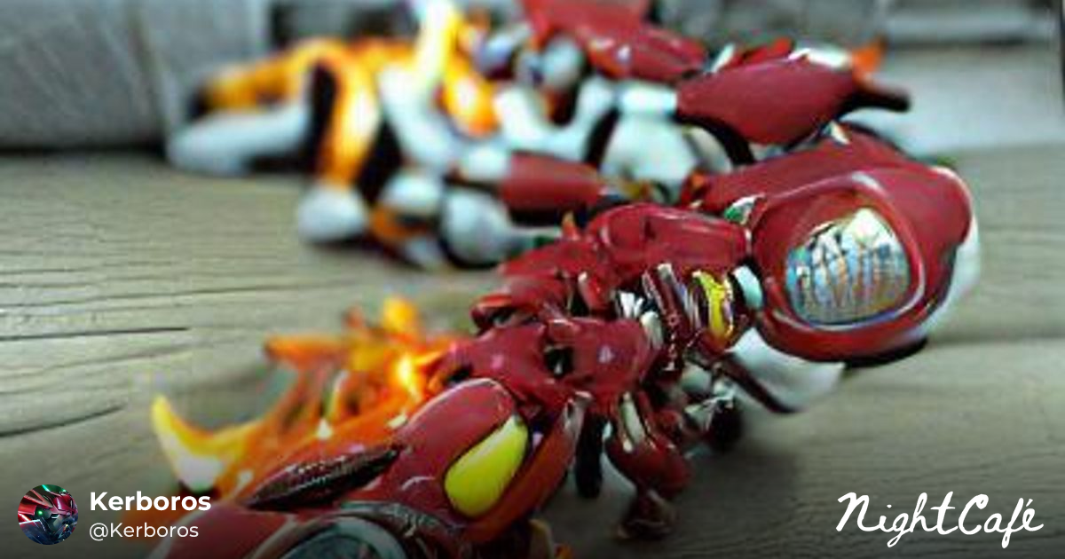 Flaming Mechapillar - Fiery Mecha Centipede from Kidou Senta...