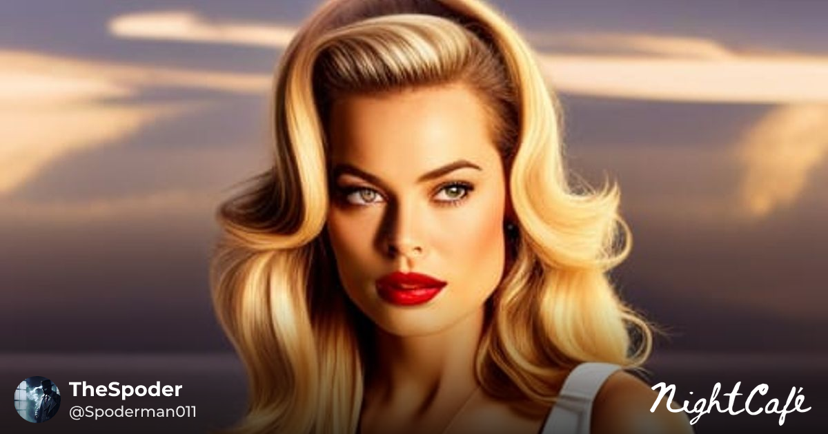 Margot Robbie - Stunning Pinup Model in Golden Hour Photo Sh...