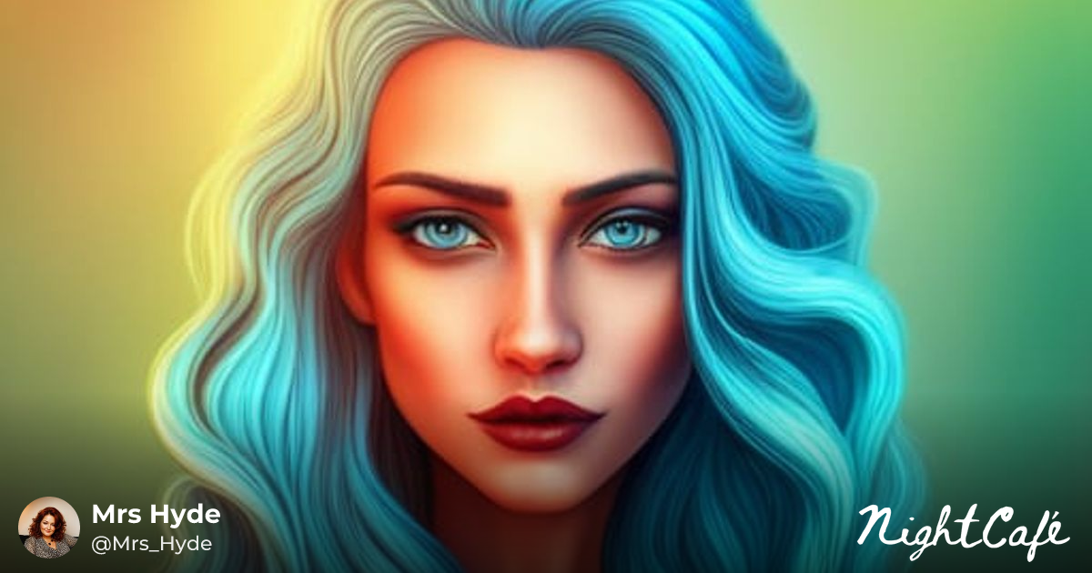 Candi - Gypsy Girl with Blue Hair in 3D Digital Art