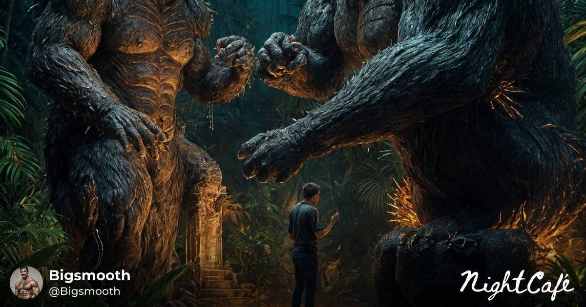 Fallen idols - King Kong and Godzilla Praying: Horror Concep...
