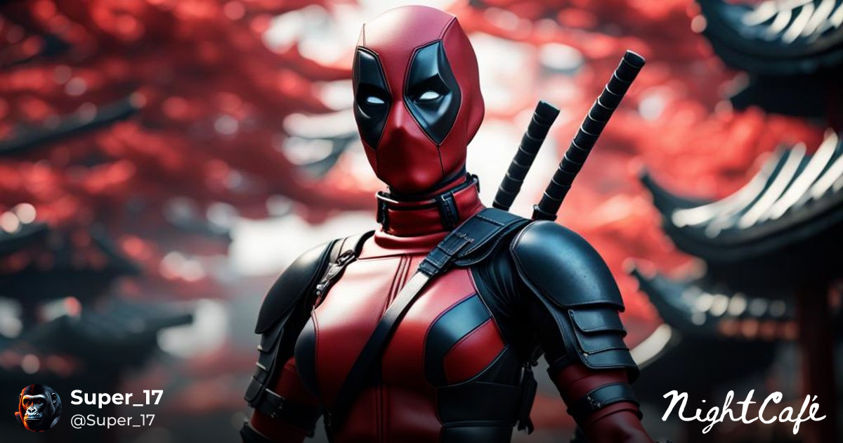 Woman Deadpool - Deadpool Woman Samurai in Epic Action Pose