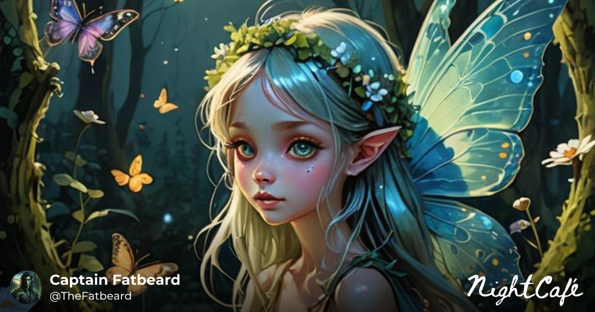 Moonlight Fairy in Enchanted Forest: Graffiti Art ... - AI Art