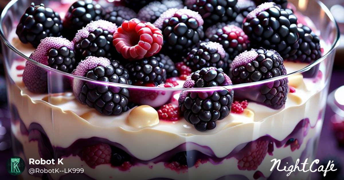Trifle - Decadent Berry Cream Trifle in Photorealistic Style