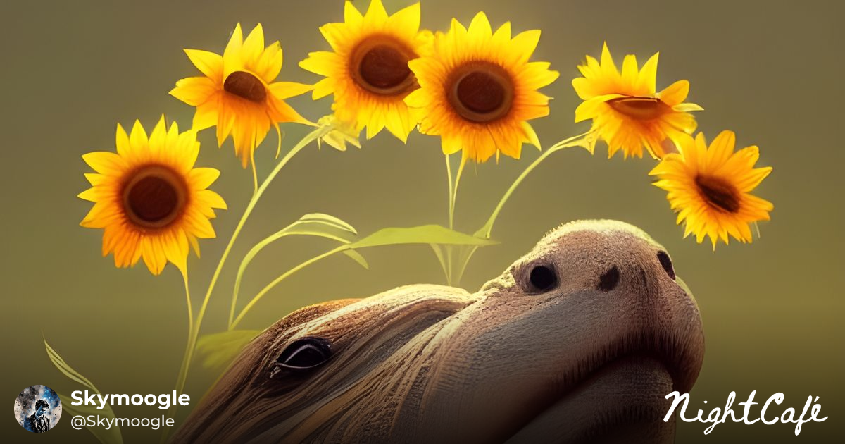 turtle,capybara,sunflower - Turtle, Capybara, Sunflower Port...
