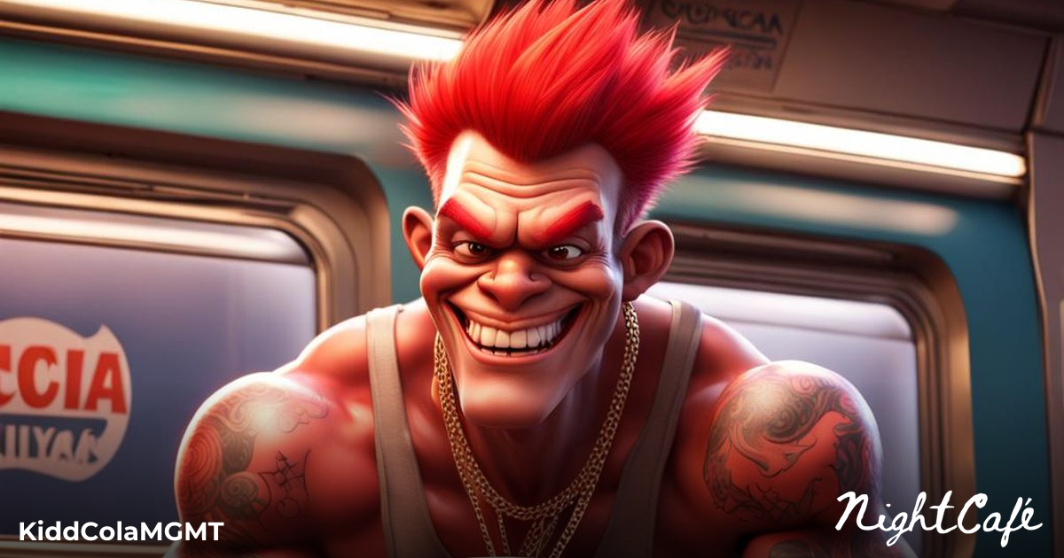 Pixar-Style Mutant in New York Subway - AI Art