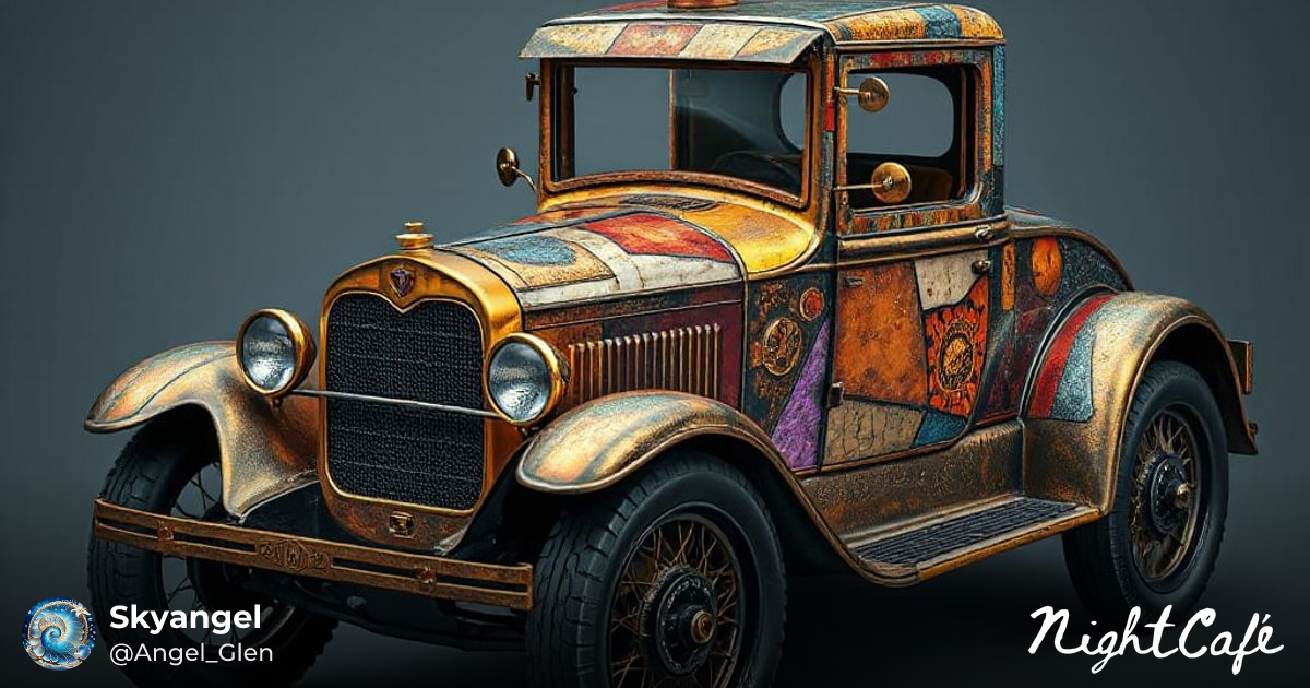 Patchwork Car - Steampunk Patchwork Model T Ford in 3D
