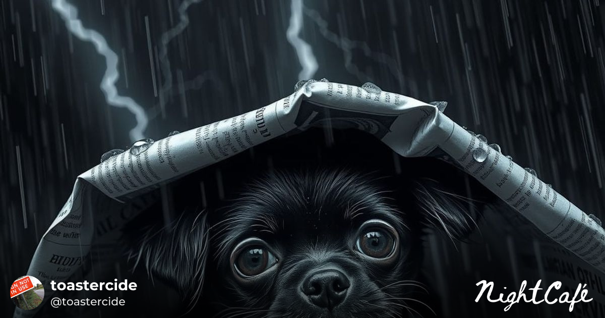 downpour - Abandoned Small Dog Found in the Stormy Night