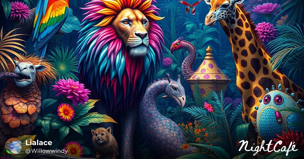 zoo with animals dripping in paint - zoo with animals drippi...