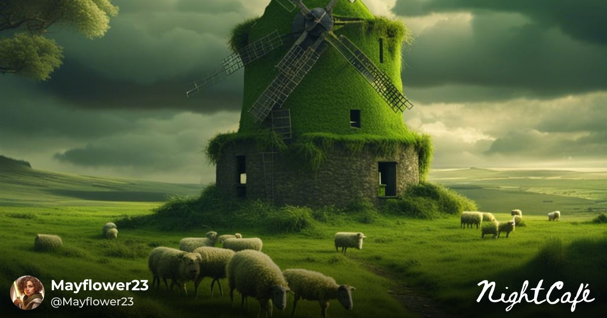 Severely Overgrown Windmill