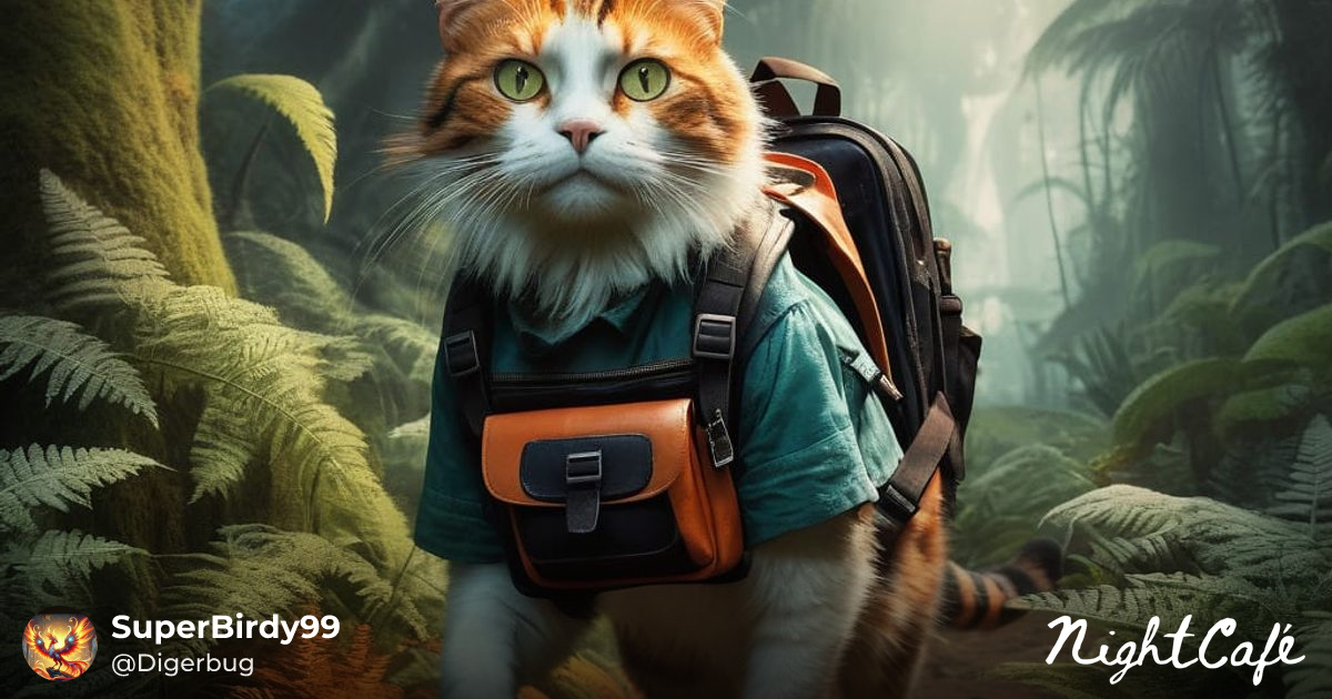 Calico cat runs from spinosaurus - Vibrant Calico Cat Chases...