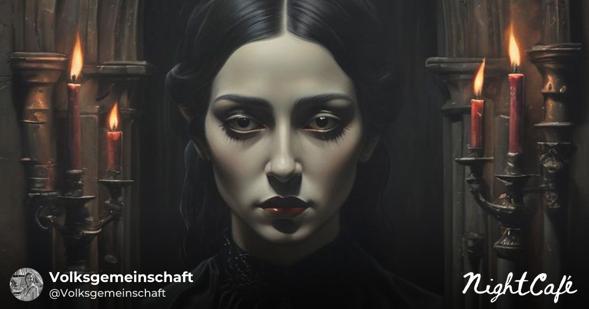 Untitled - Eerie Gothic Chamber Portrait in Surrealist Style