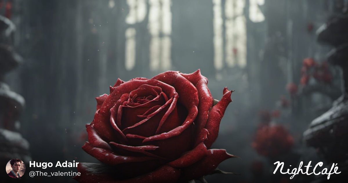 A single blood red rose - Blood Red Rose: Detailed Fantasy ...