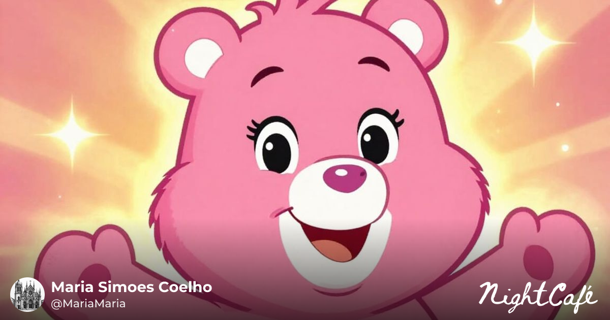 Joyful Aura Illustration in Care Bears Style - AI Art