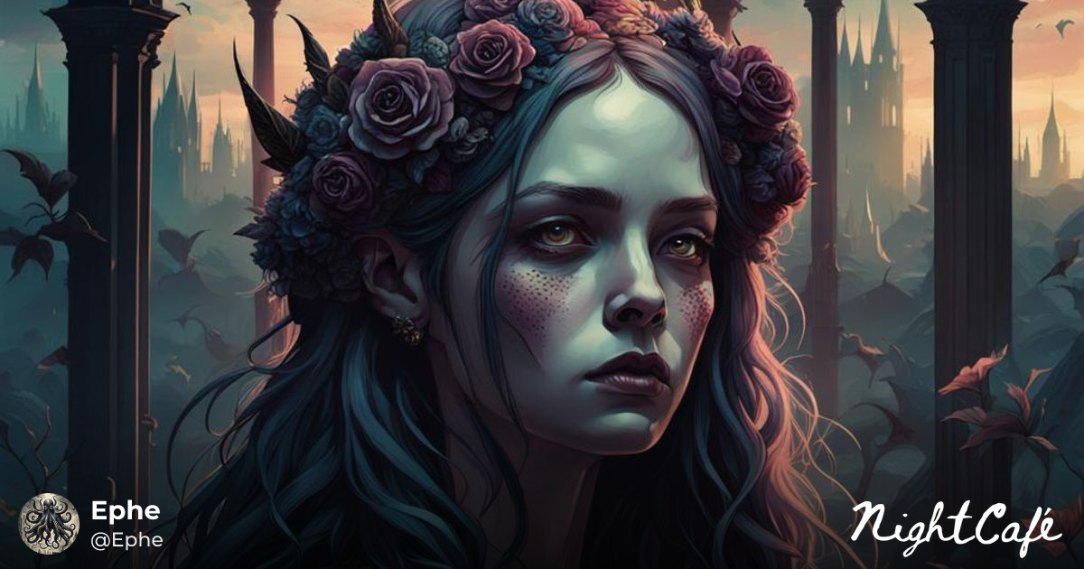 Sad vampire - Gothic Vampire in Romantic Fairycore Style