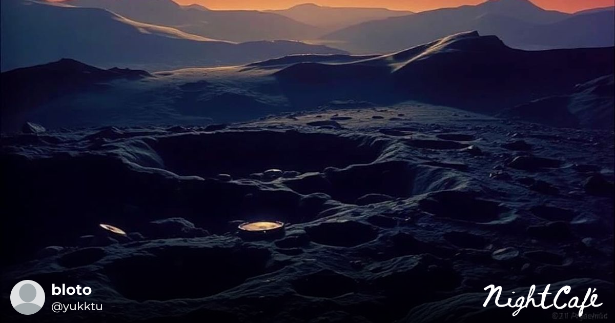 The beauty of the moonss - Ethereal Lunar Landscape with Glo...