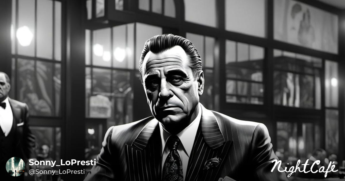 "The Teflon Don" - John Gotti Portrait in Luxury Club, Unre...