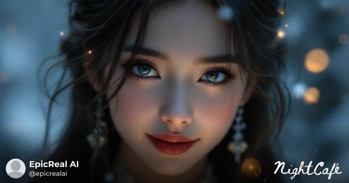 Enchanted Indonesian Witch Girl in Celestial Gown - AI Art