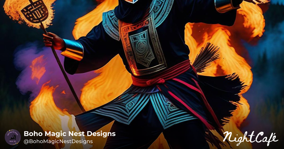 The Masked Ritual - Masked Figure's Ritualistic Dance by Bon...